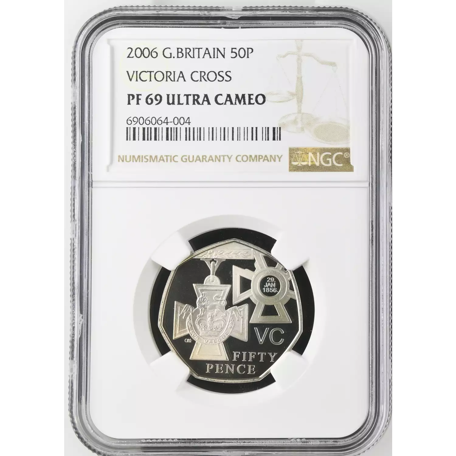 2006 GREAT BRITAIN Copper-Nickel 50 PENCE NGC PF-69 ULTRA CAMEO VICTORIA CROSS - Morton Grove Coin